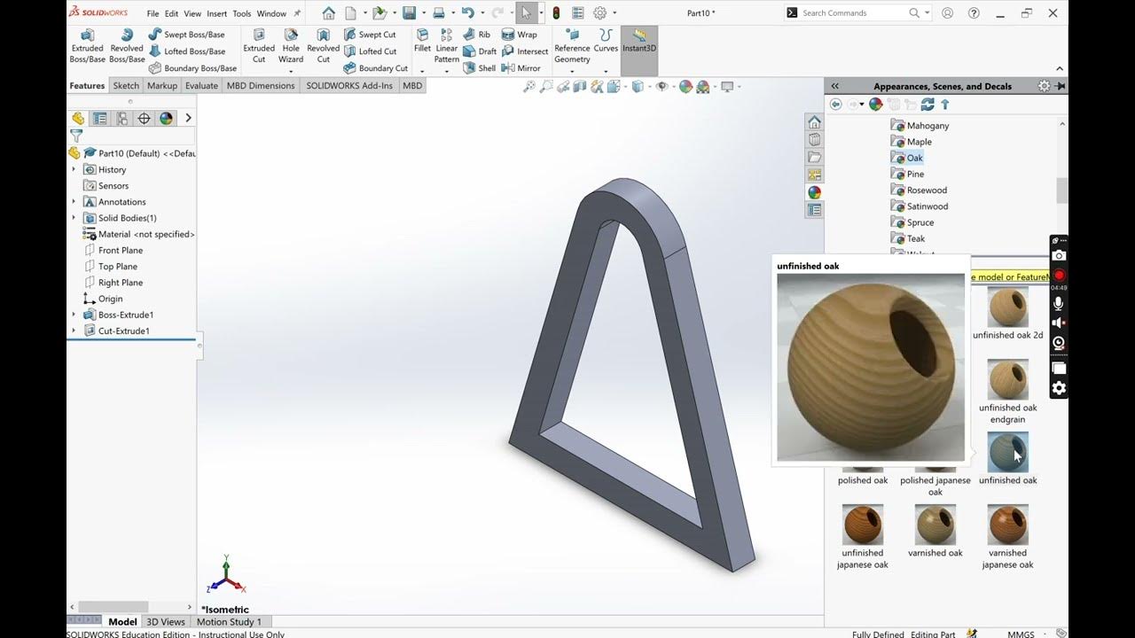 Lesson 2 Solidworks Triangle - YouTube