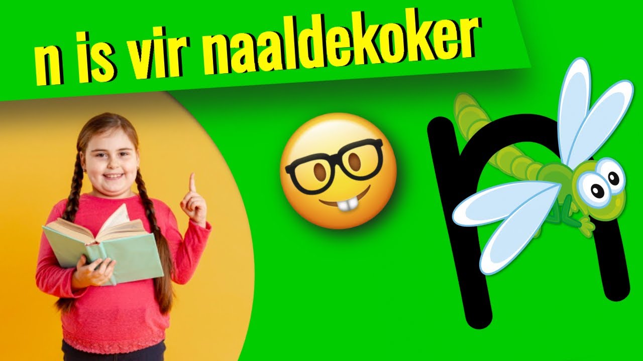 Afrikaanse alfabet vir kinders-die letter n klank die alfabet - YouTube