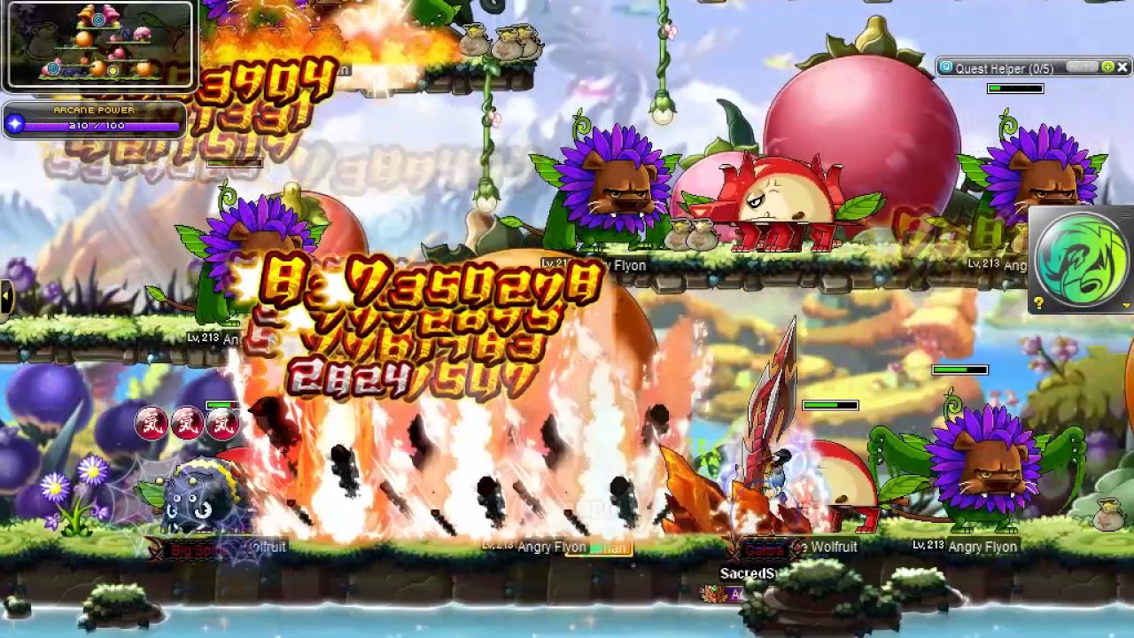 MapleStory [Reboot] Kaiser Training in Slurpy Forest Depths - YouTube