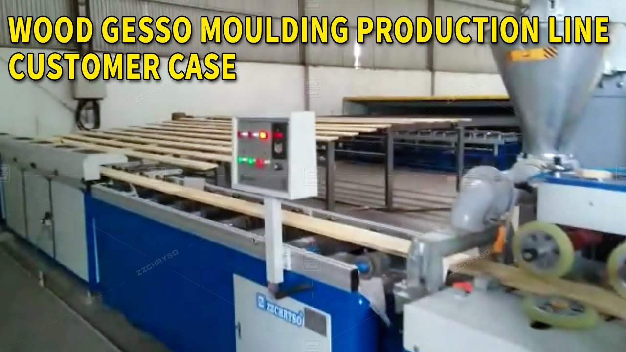 Wood gesso coated painting moulding machine production line aborad ...