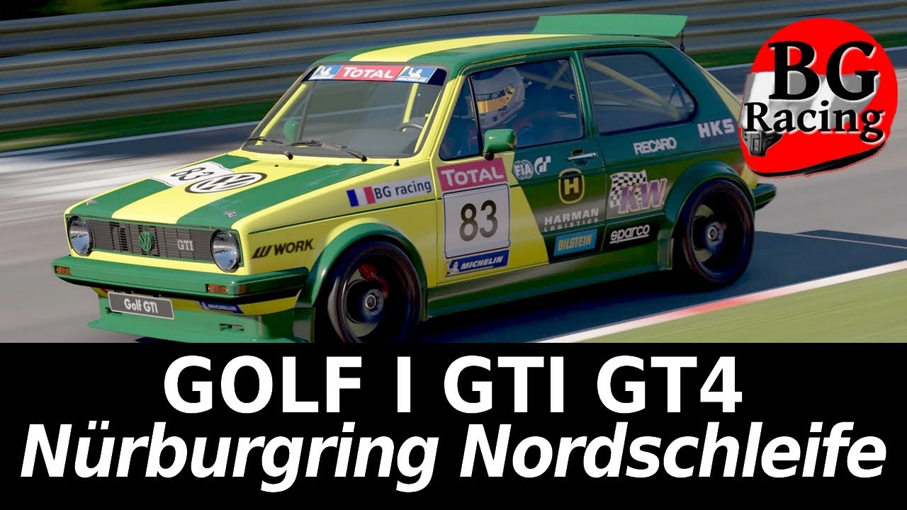 Golf I GTI préparée GT4 face aux GT4 au Nürburgring nordschleife. - YouTube