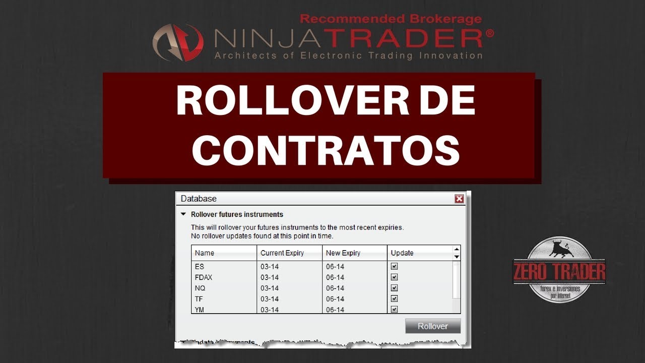 Cómo hacer cambio de contrato (Contract Rollover) en Ninja Trader 8 ...