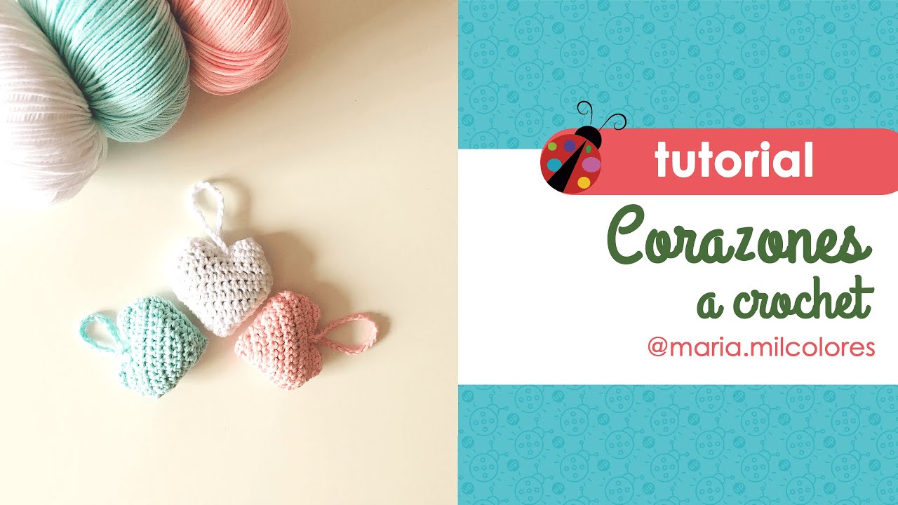 ️ Cómo hacer corazón a crochet paso a paso - YouTube