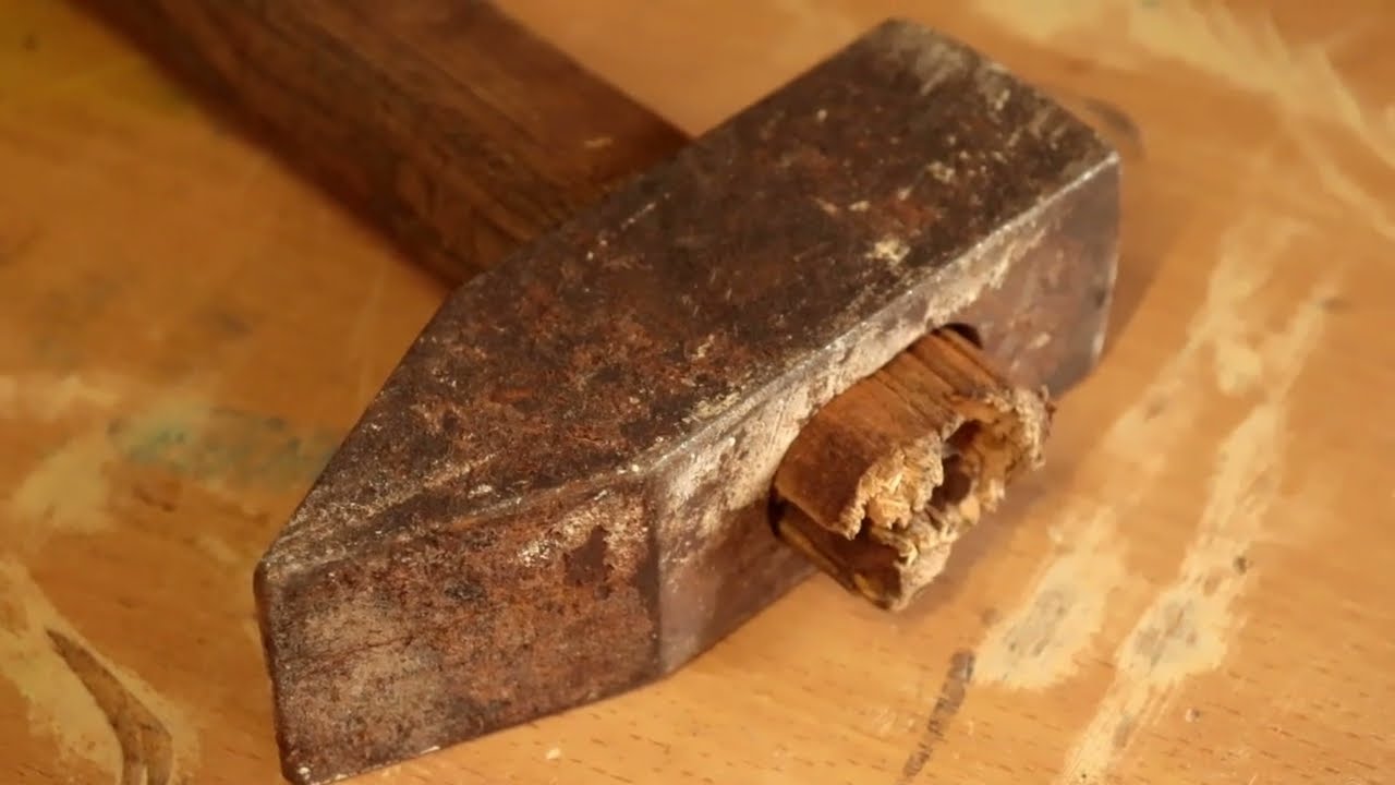 Old rusty hammer restoration - YouTube