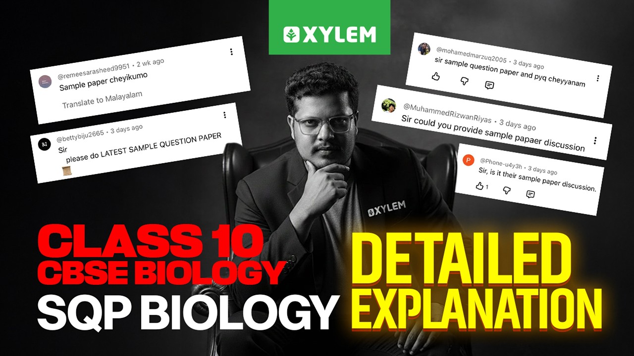 Class 10 CBSE Biology | SQP Biology - Detailed Explanation | Xylem ...