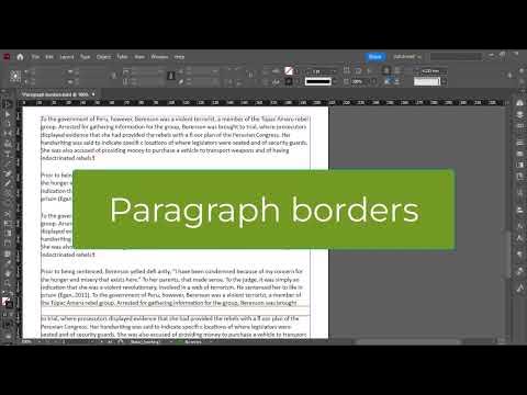 Paragraph borders in InDesign - YouTube