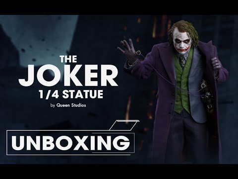 The Dark Knight The Joker 1/4 Scale Statue Unboxing Queen Studios