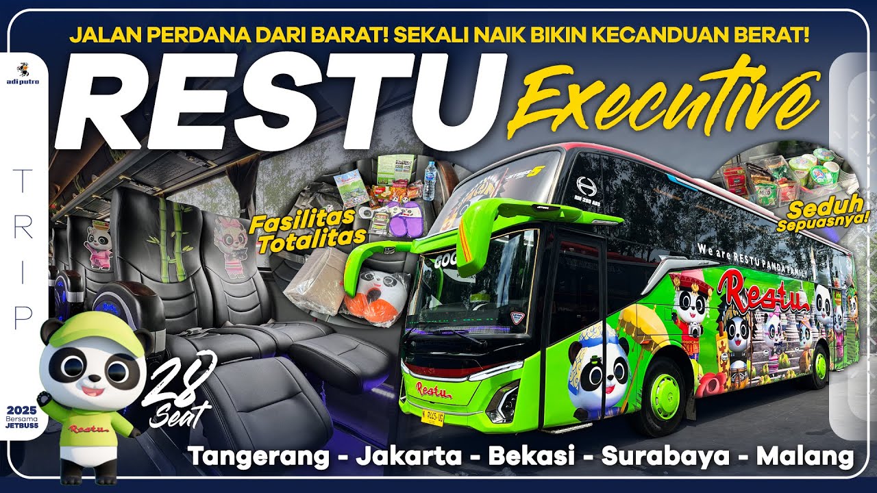 Perdana Dari Barat! PO RESTU Panda Executive Class 28 Seat : Tangerang ...
