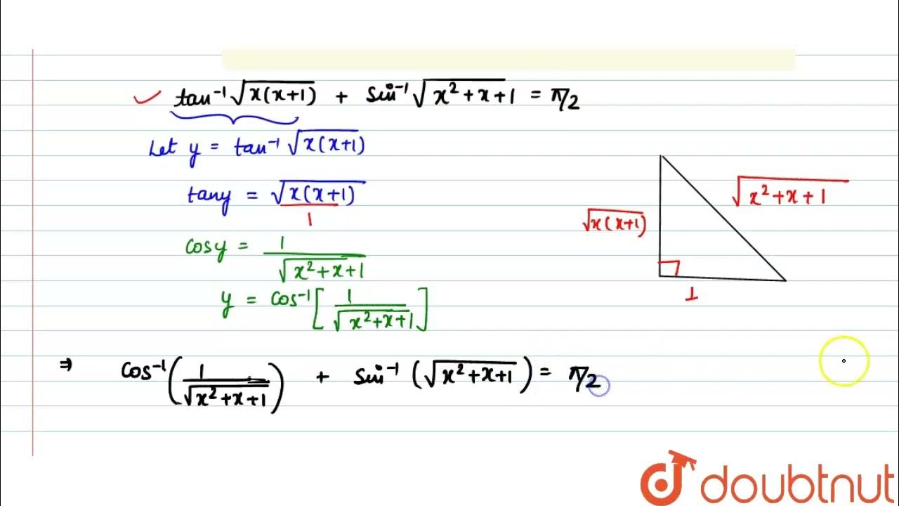 The Number Of Real Roots Of The Equation Tan 1 sqrt x x 1 sin 1 the-number-of-real-roots-of-the-equation-tan-1-sqrt-x-x-1-sin-1