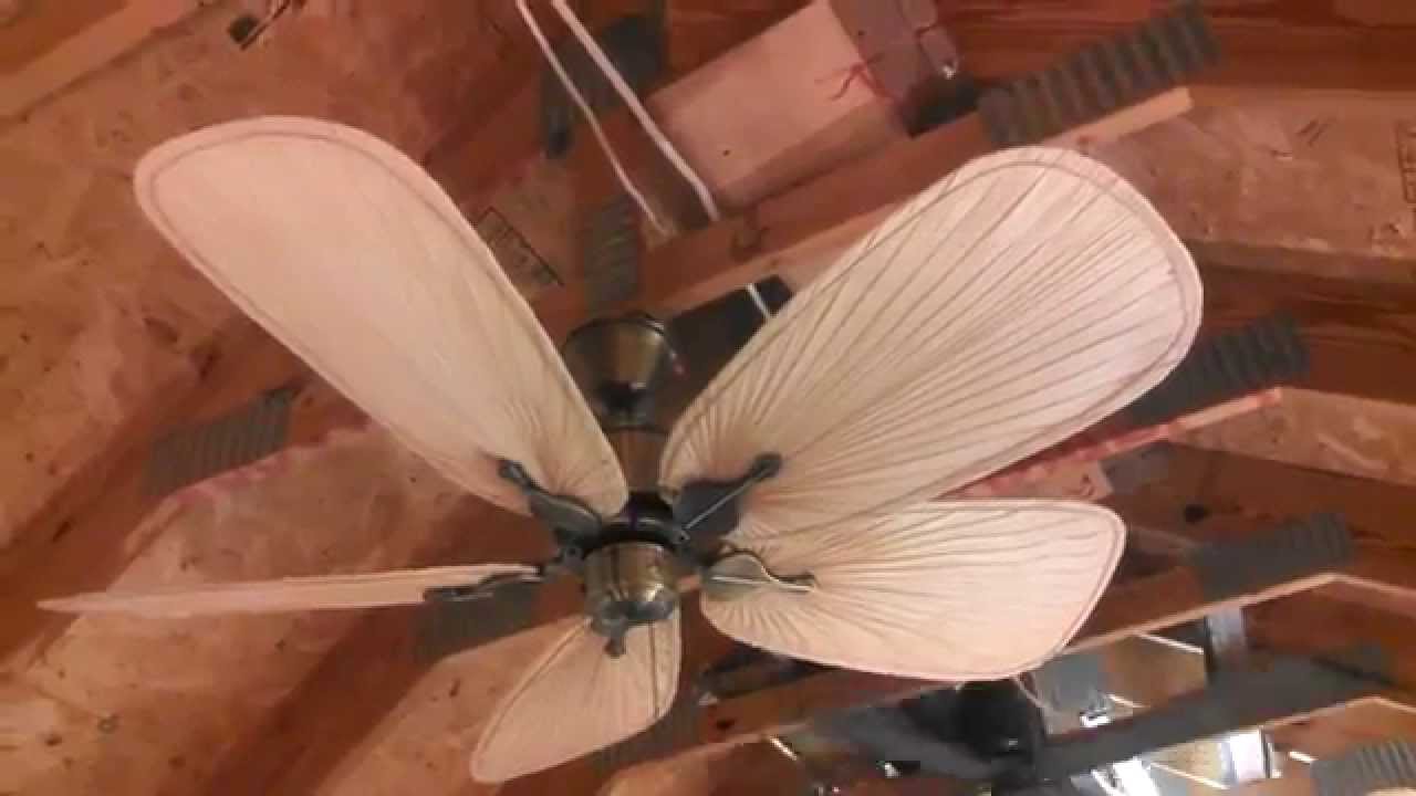 Fanimation Islander Ceiling Fan model FP320AB1 with 22" oar palm leaf ...