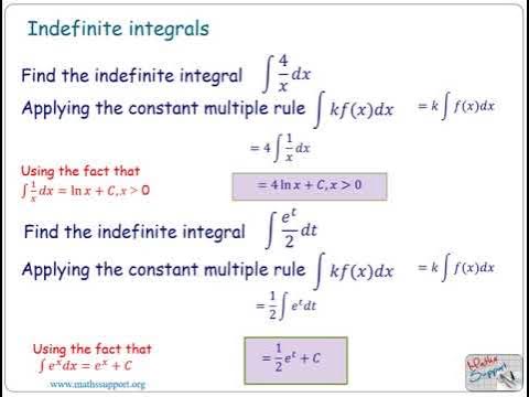 More on indefinite integrals - YouTube