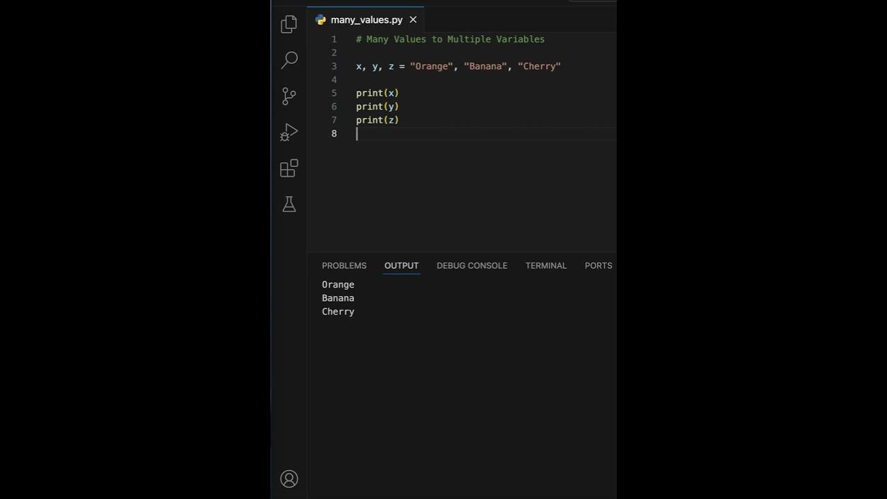 Python Many Values to Multiple Variables, #learn #learnpython #learning #python #learntocode2024 ...