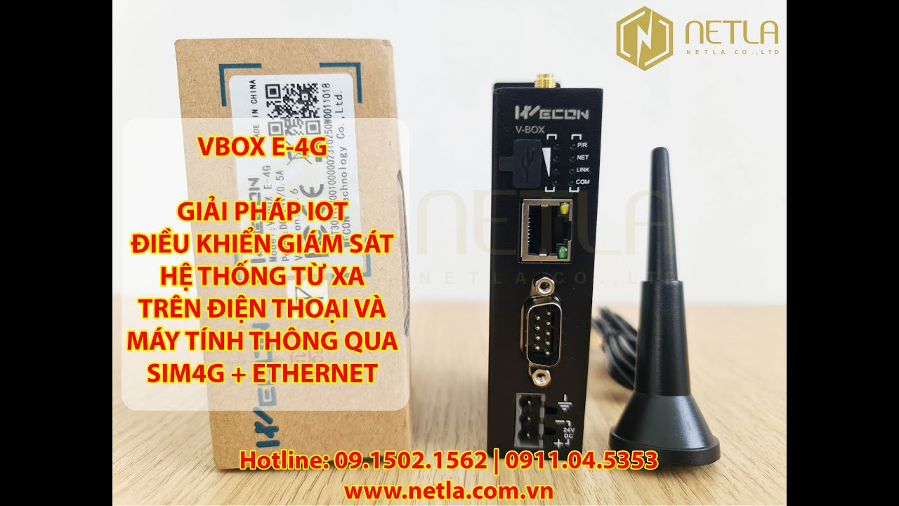 WECON VBOX E-4G THIẾT BỊ IIOT SIM 4G ETHERNET | NETLA - YouTube