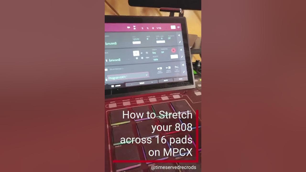 The easiest way to stretch your 808 across the 16 Pads on a MPC X - YouTube