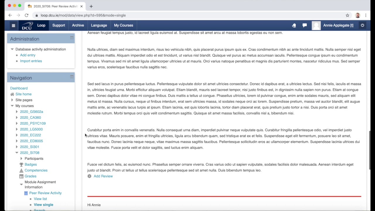 How students use the peer review activity in Loop - YouTube
