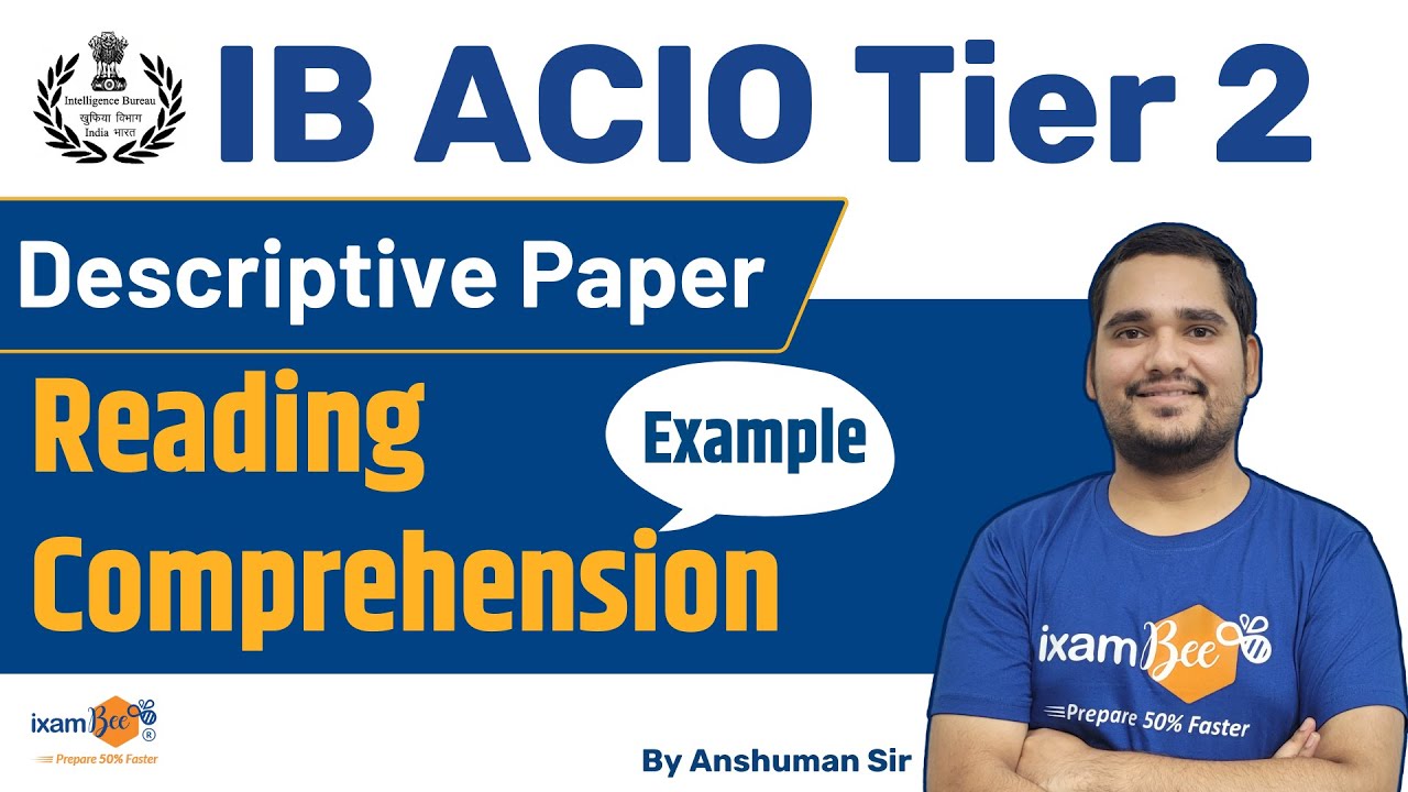 IB ACIO TIER 2 || Reading Comprehension || By Anshuman Sir - YouTube