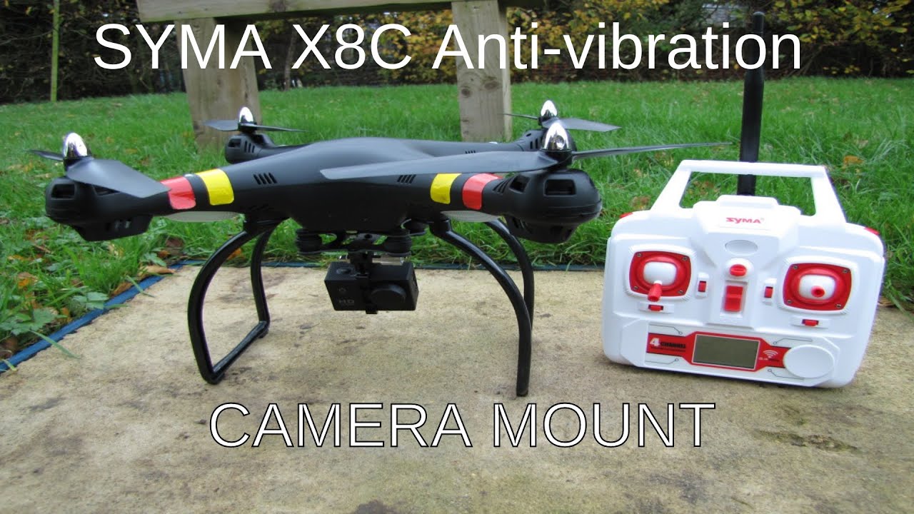 Syma X8C Anti-vibration Camera Mount Test - YouTube