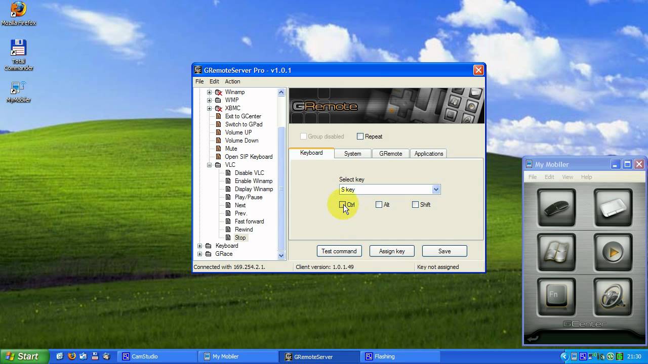 GRemote Pro - add VLC player to default configuration - YouTube