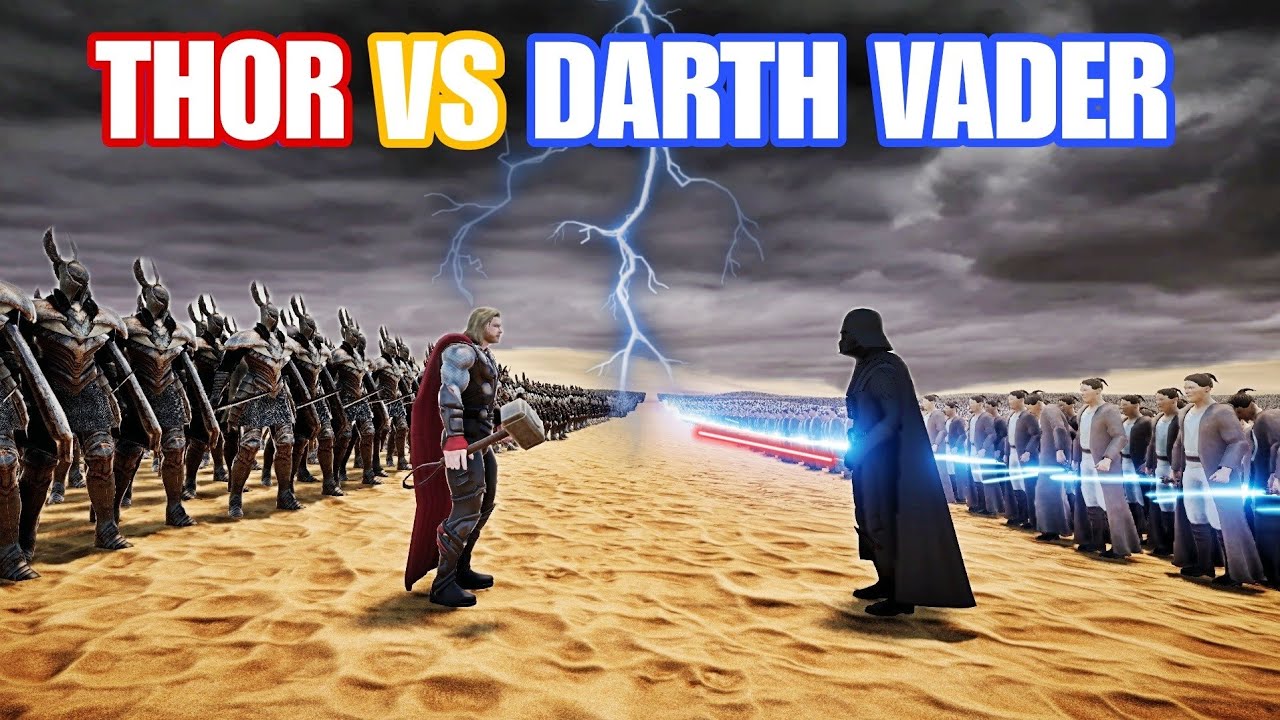 DARTH VADER VS GOD OF THUNDER | Ultimate Epic Battle Simulator 2 | UEBS 2 - YouTube