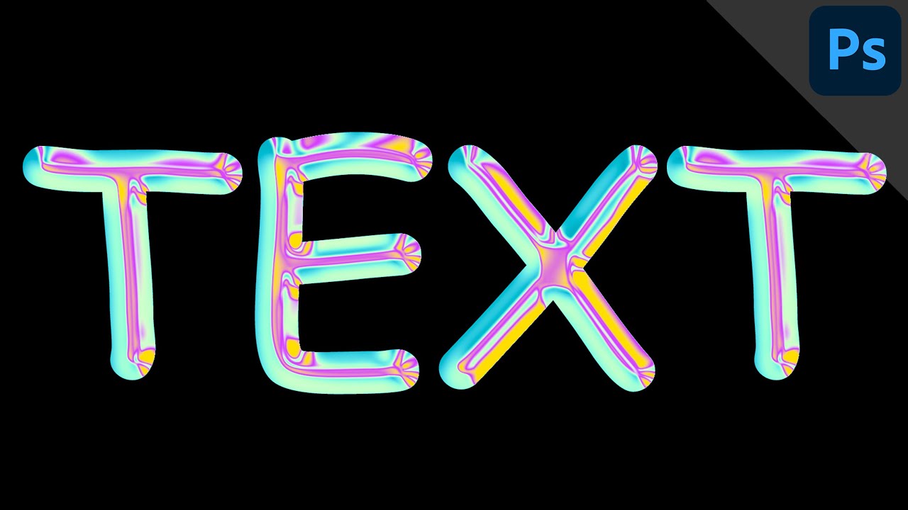 Colorful chrome text | PHOTOSHOP TUTORIAL - TEXT EFFECT - YouTube
