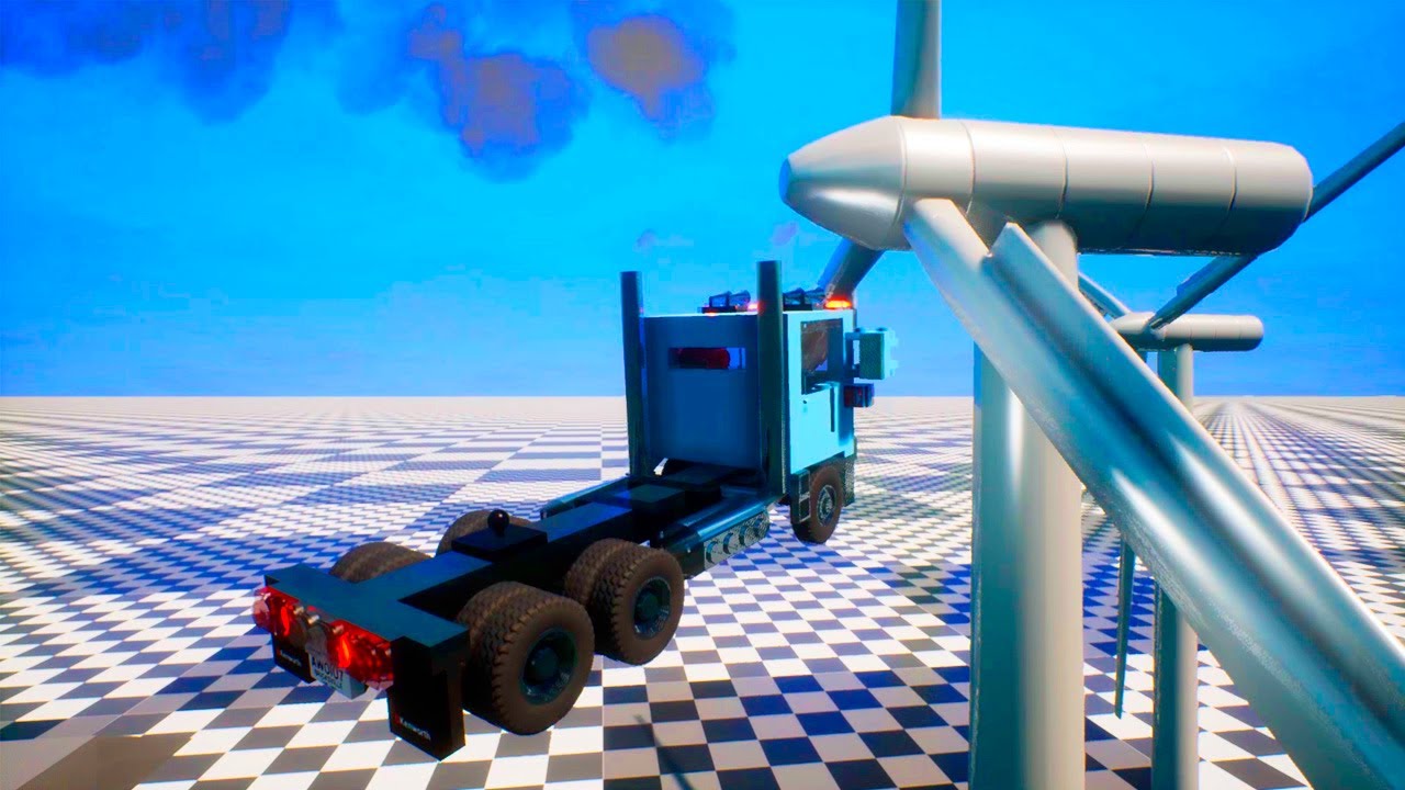 Lego Cars against Wind Generator - Brick Rigs - YouTube