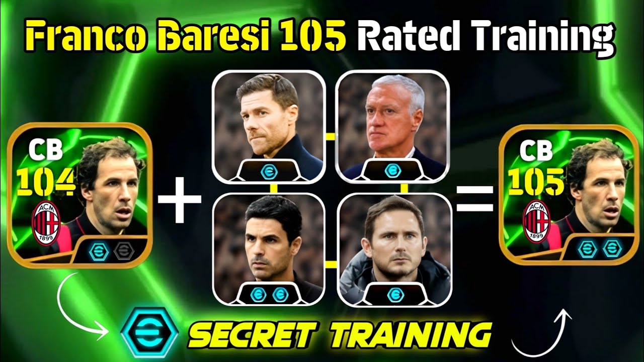 Franco Baresi 105 Rated Training 🔥 efootball 2025 | Efootball 2025 Franco Baresi 105 Baresi ...