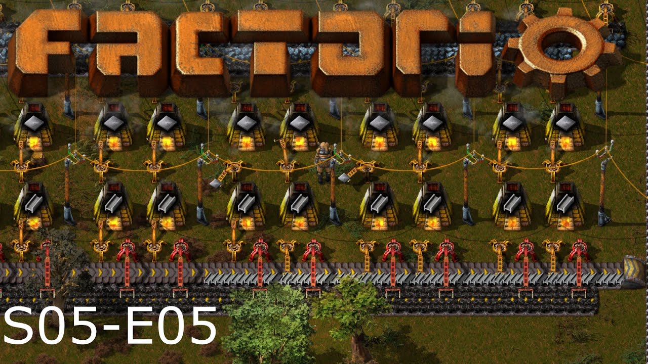 Factorio S05 E05, Steel smelting - YouTube