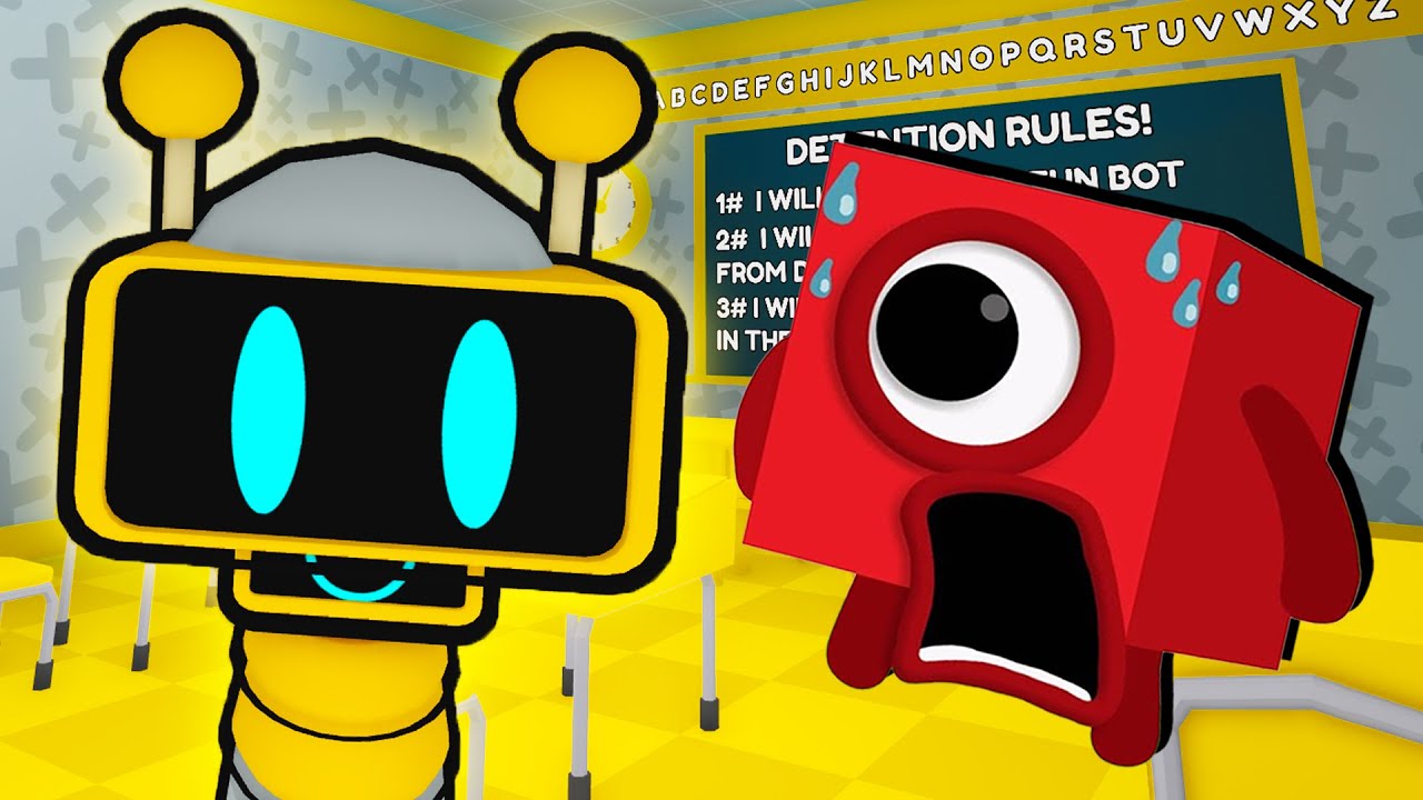 Numberblocks ESCAPE Fun Bot Sprunki SCHOOL in Roblox - YouTube
