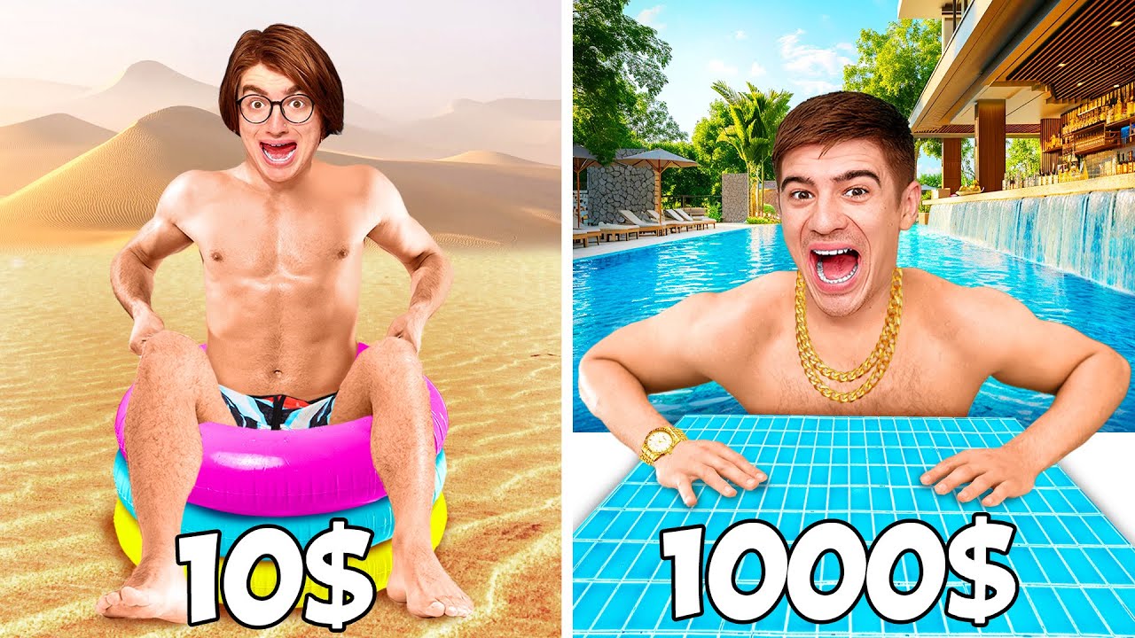 $10 vs $1000 Feste in Piscina! *SFIDA DI BILANCIO* - YouTube