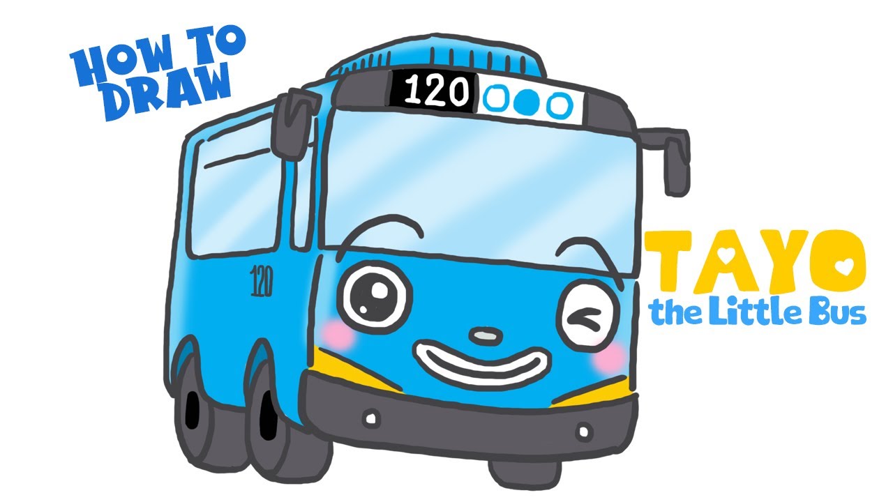 How to Draw Tayo the Little Bus (step by step) - YouTube