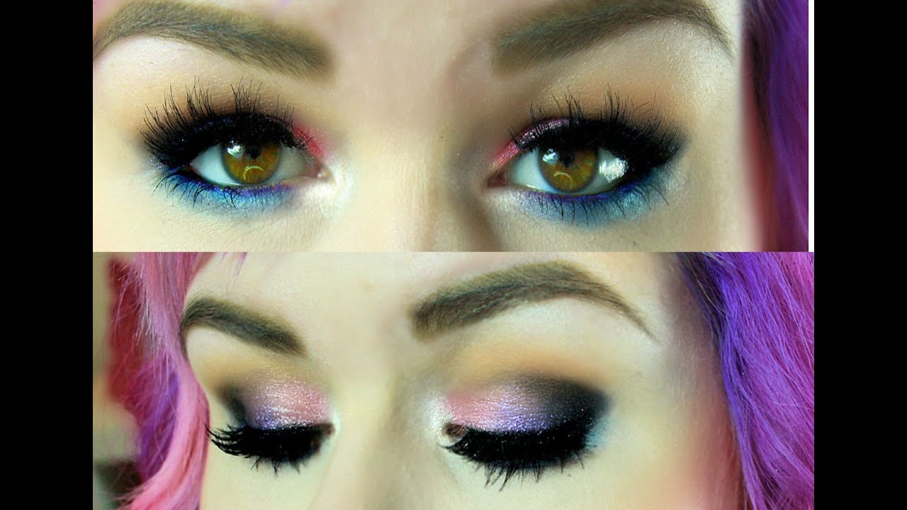 TUTORIAL Glittery Pink and Purple Eyes Using Colourpop + Makeupgeek ...