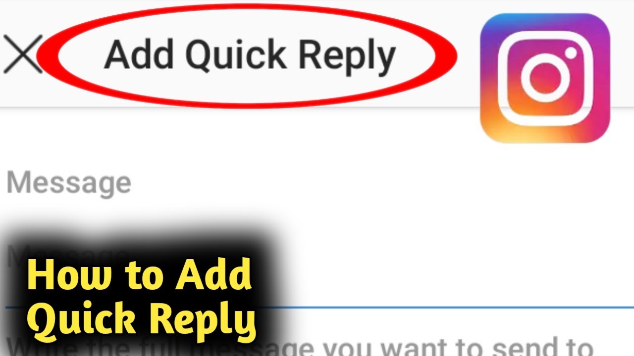 How to Add Quick Reply On Instagram - YouTube