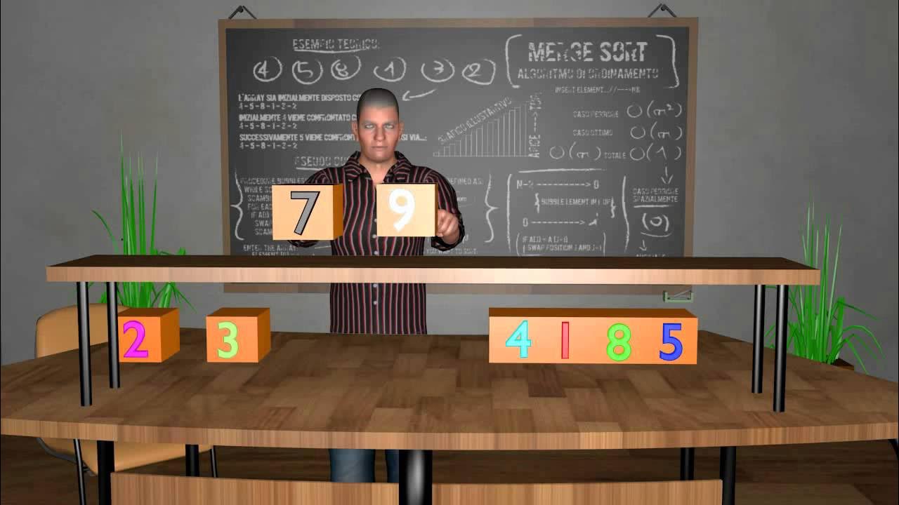 Sorting Algorithms - Chapter 3 - MergeSort 3D Animation - YouTube