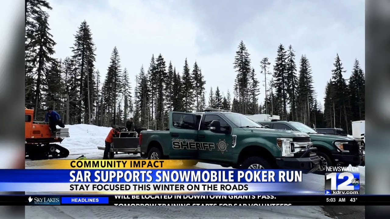 SAR supports snowmobile poker run - YouTube