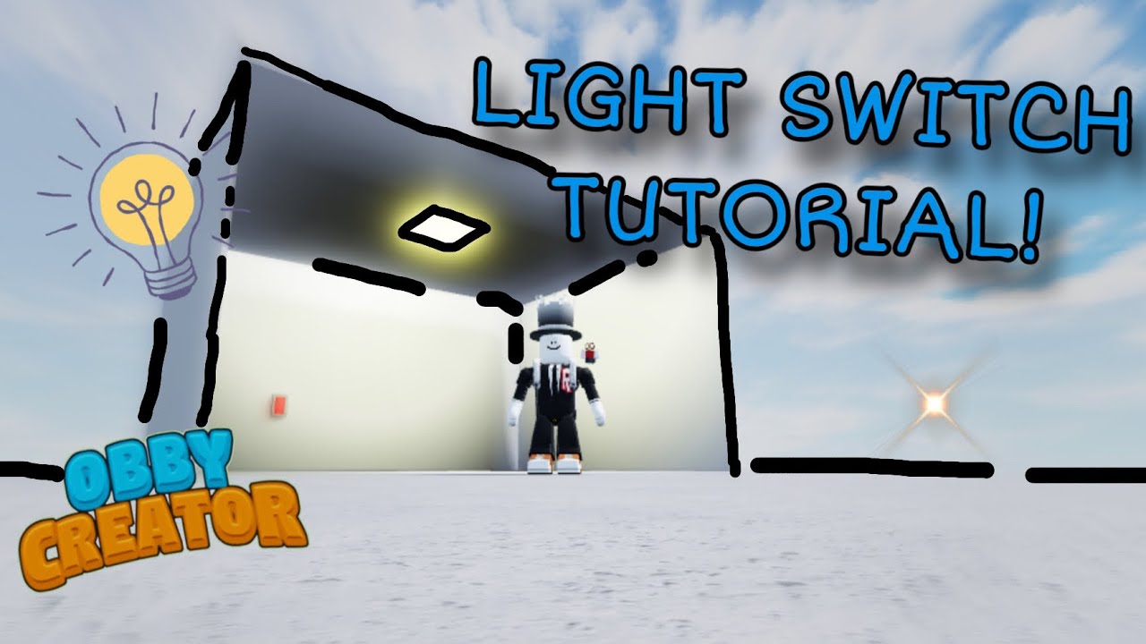 How To Make A WORKING LIGHT SWITCH In OBBY CREATOR! - YouTube
