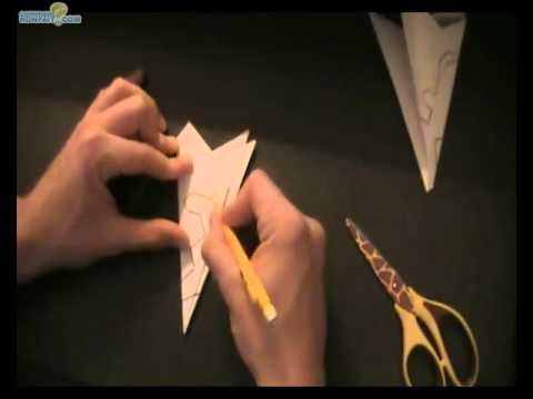 flocon de neige en origami - YouTube