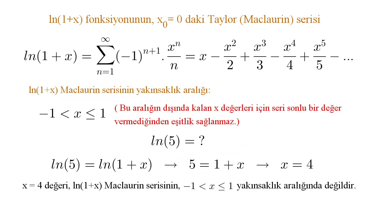 Hesap Makinesi Kullanmadan, lnx, logx ve Üstel Fonksiyon Değerleri ...