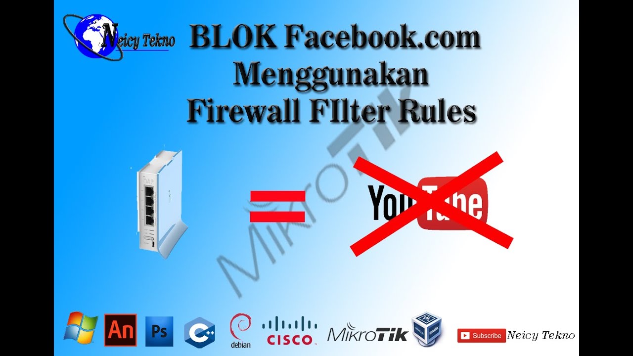 Konfigurasi dasar MikroTik | blok situs youtube menggunkan Firewall ...