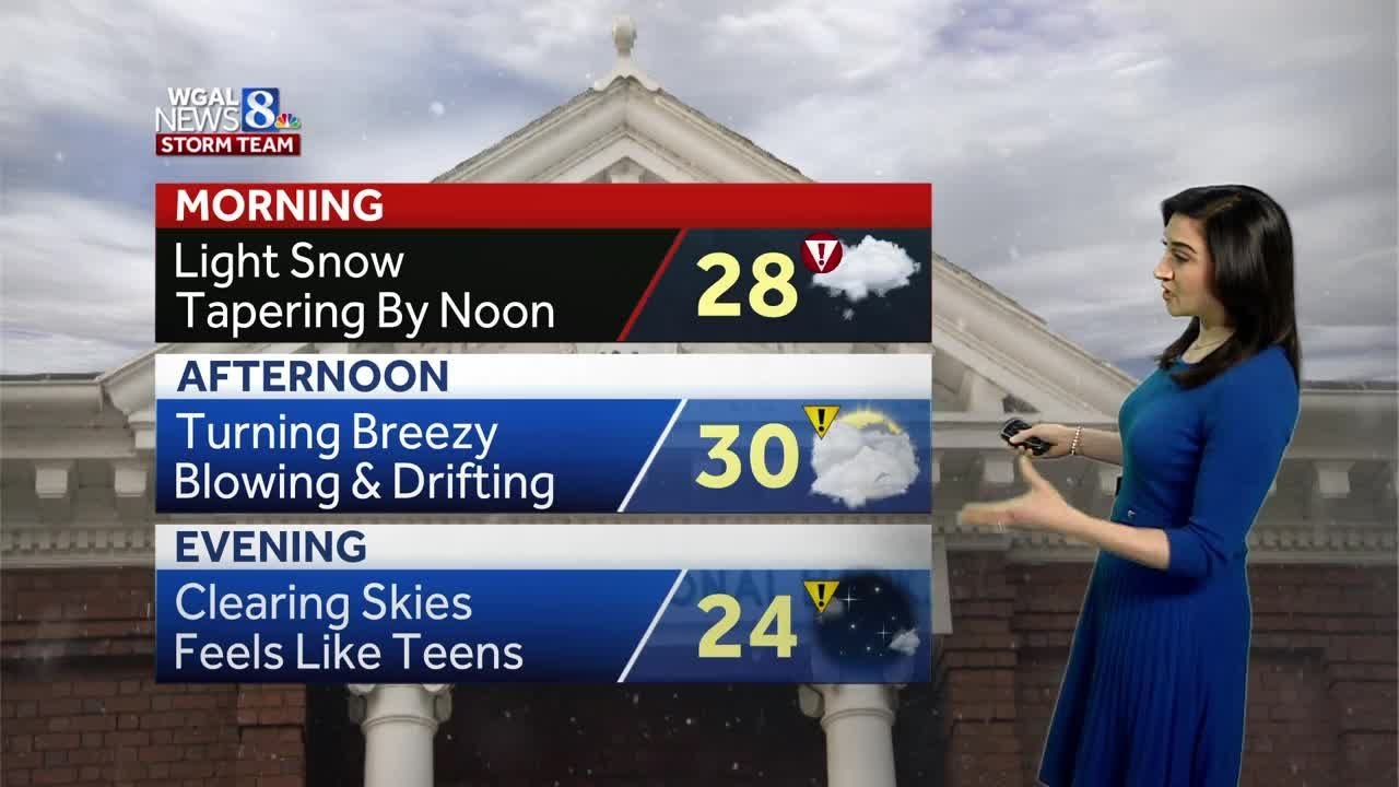 Snow ending, wind chills drop near zero tonight - YouTube