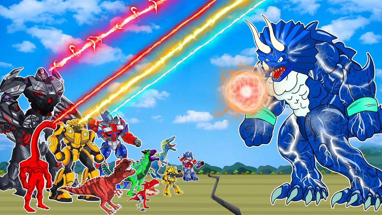 TRANSFORMER ANIMATION, Life and death battle with mutant DINOSAURS ...
