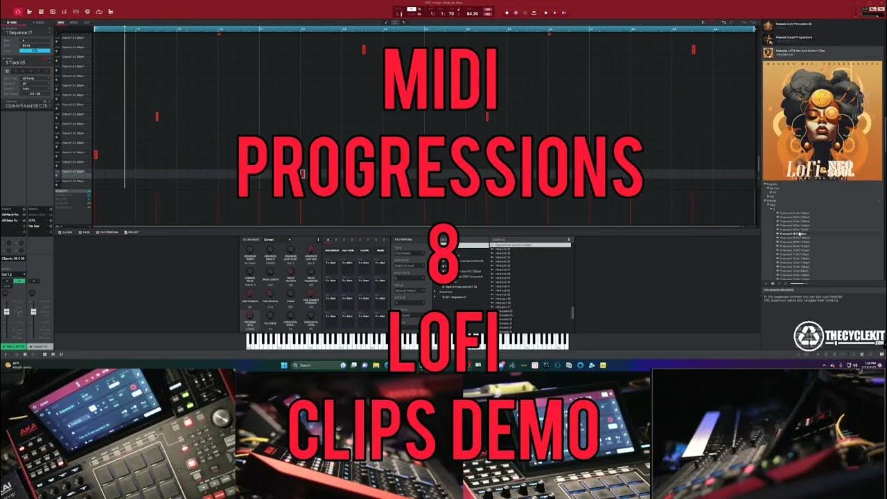 Masada midi progressions 8 lo-fi clips demo (no talking) - YouTube