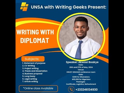 The Act of Creative Writing by Akwasi Boakye - YouTube
