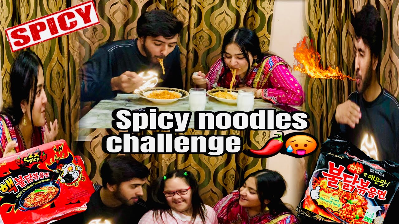 SPICY NOODLES CHALLENGE 🌶️🥵 || with Mikku Think || Challenge gone wrong ...