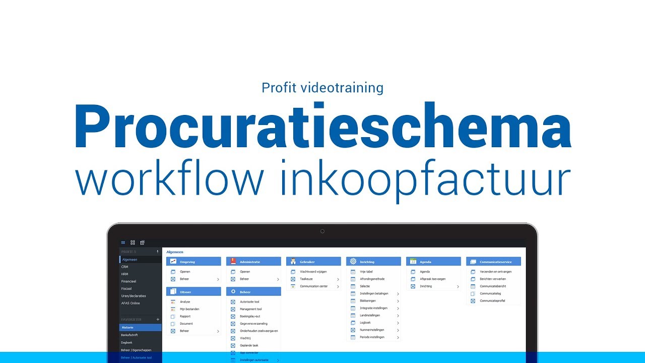 Workflow inkoopfactuur met procuratieschema - YouTube