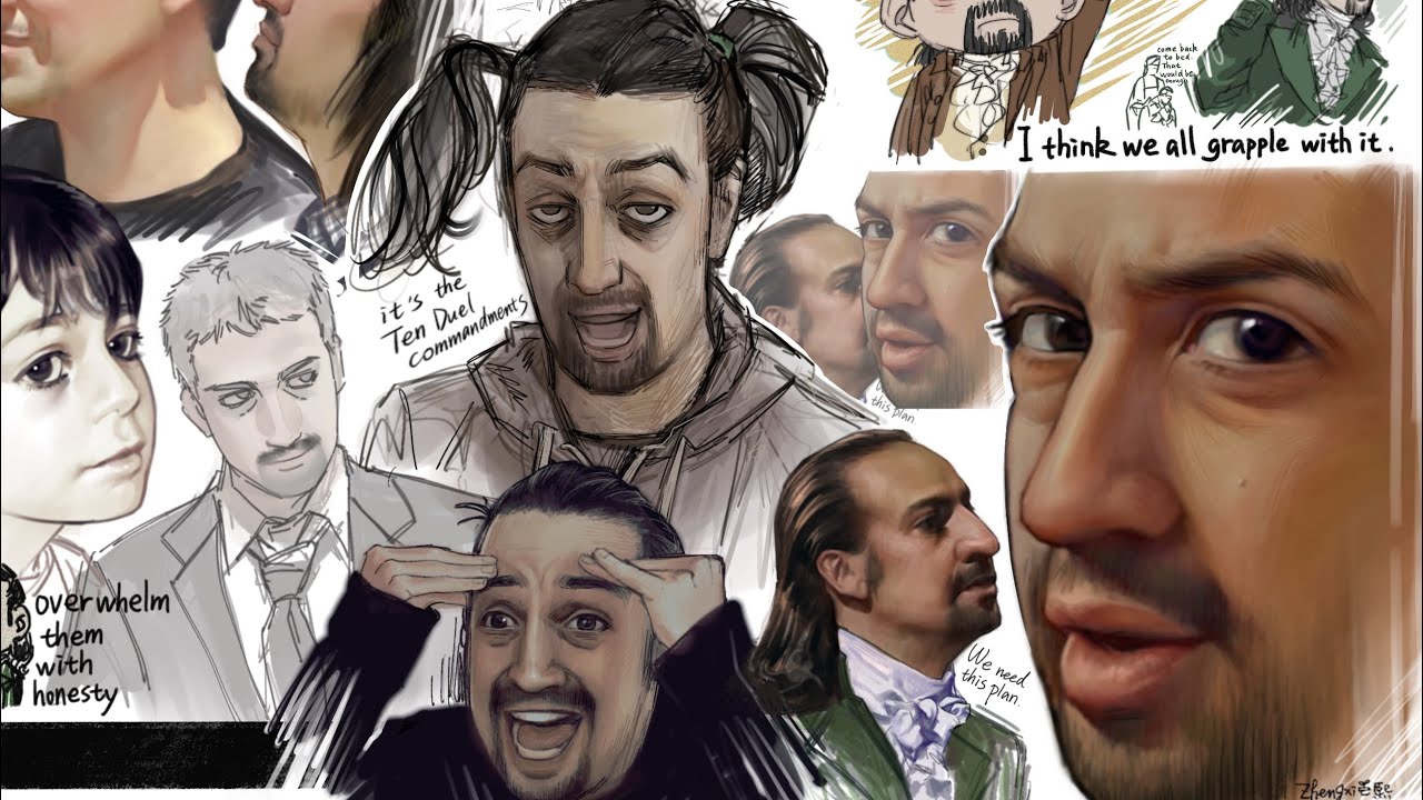 LMM瘾大爆发！！【speed paint/Hamilton musical fanart】i love LinManuel Miranda ...