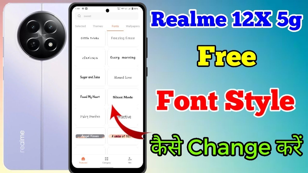 Realme 12X 5g Free Font Style Change Kaise Kare // How To Free Font ...
