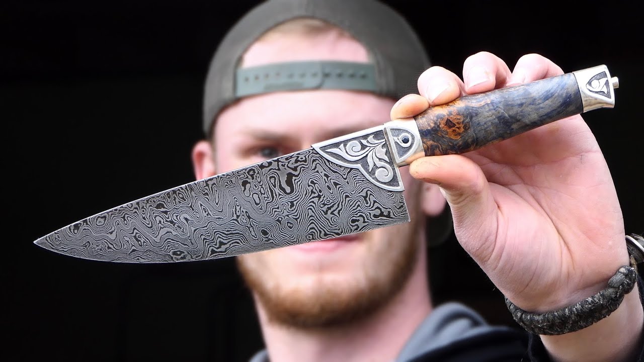 Making A Luxury Chef Knife With Silver and Sapphires [Full Build] - YouTube