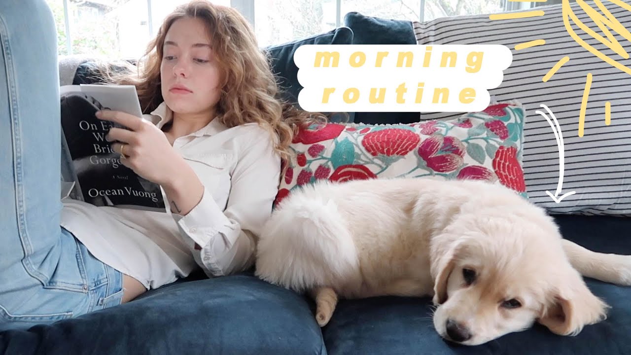 my morning routine with a new puppy 🐶6AM wake up lol - YouTube
