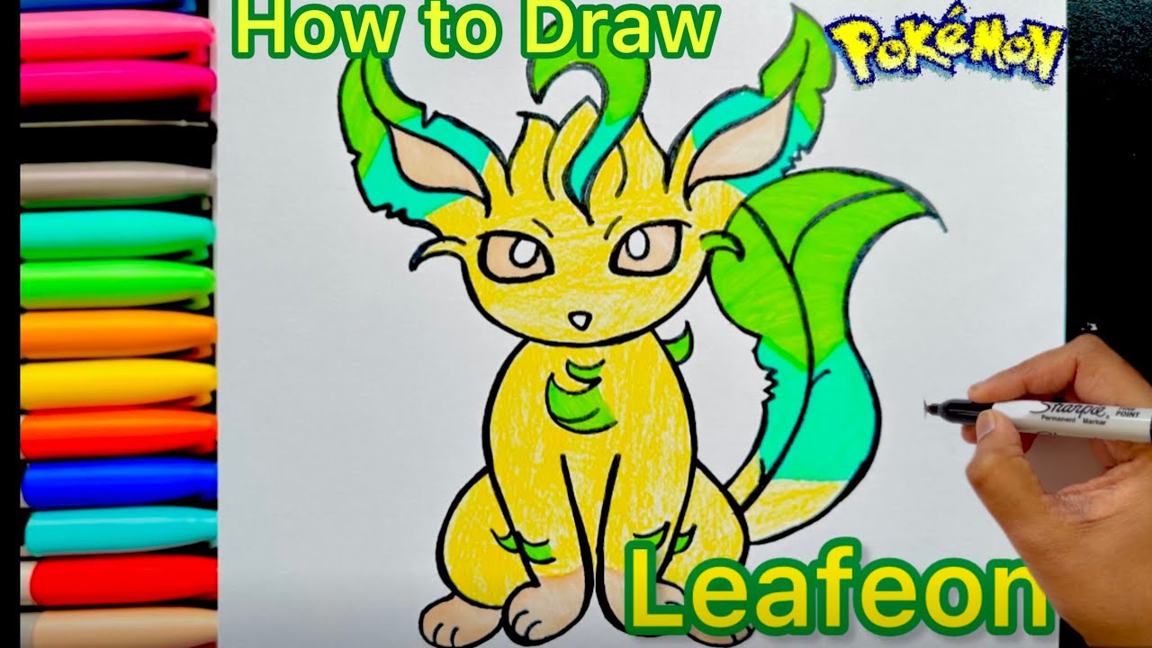 How to Draw Pokemon Leafeon | step by step drawing - YouTube