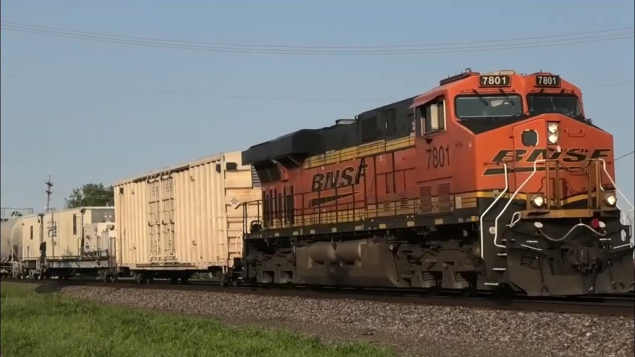 Weed Sprayer! BNSF 7801 West in Princeton, IL 5/11/24 - YouTube